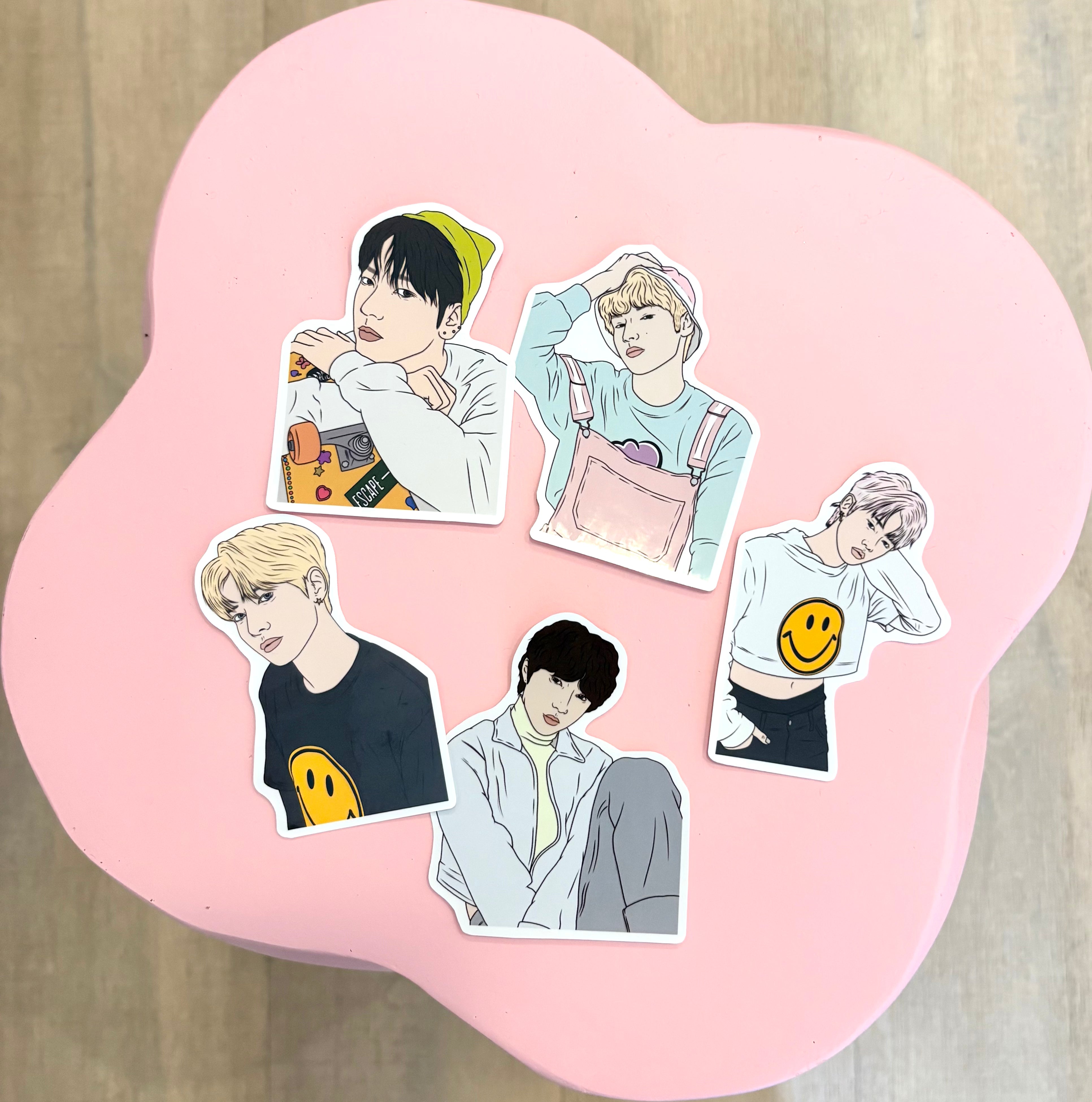 TXT Fanart Individual Member Stickers – Kpop Kardz